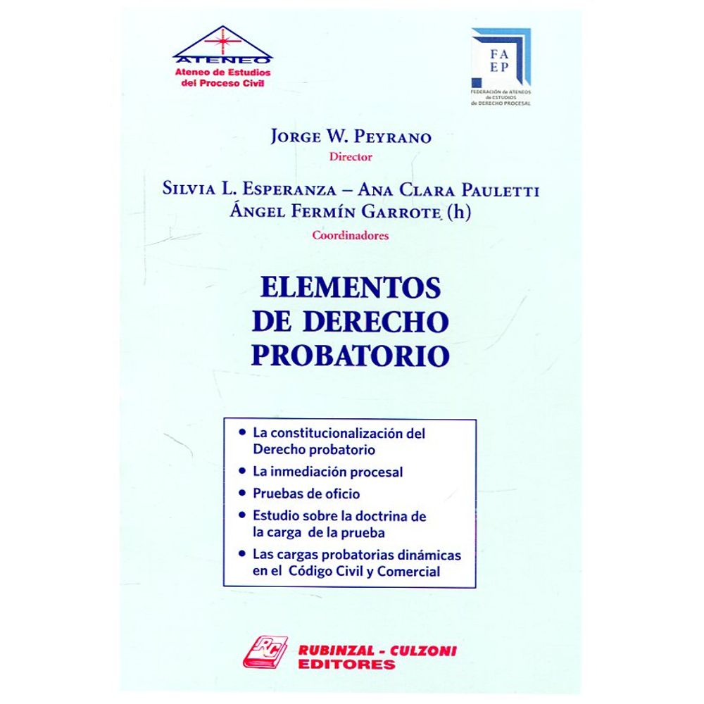 ELEMENTOS DE DERECHO PROBATORIO - librerialerner